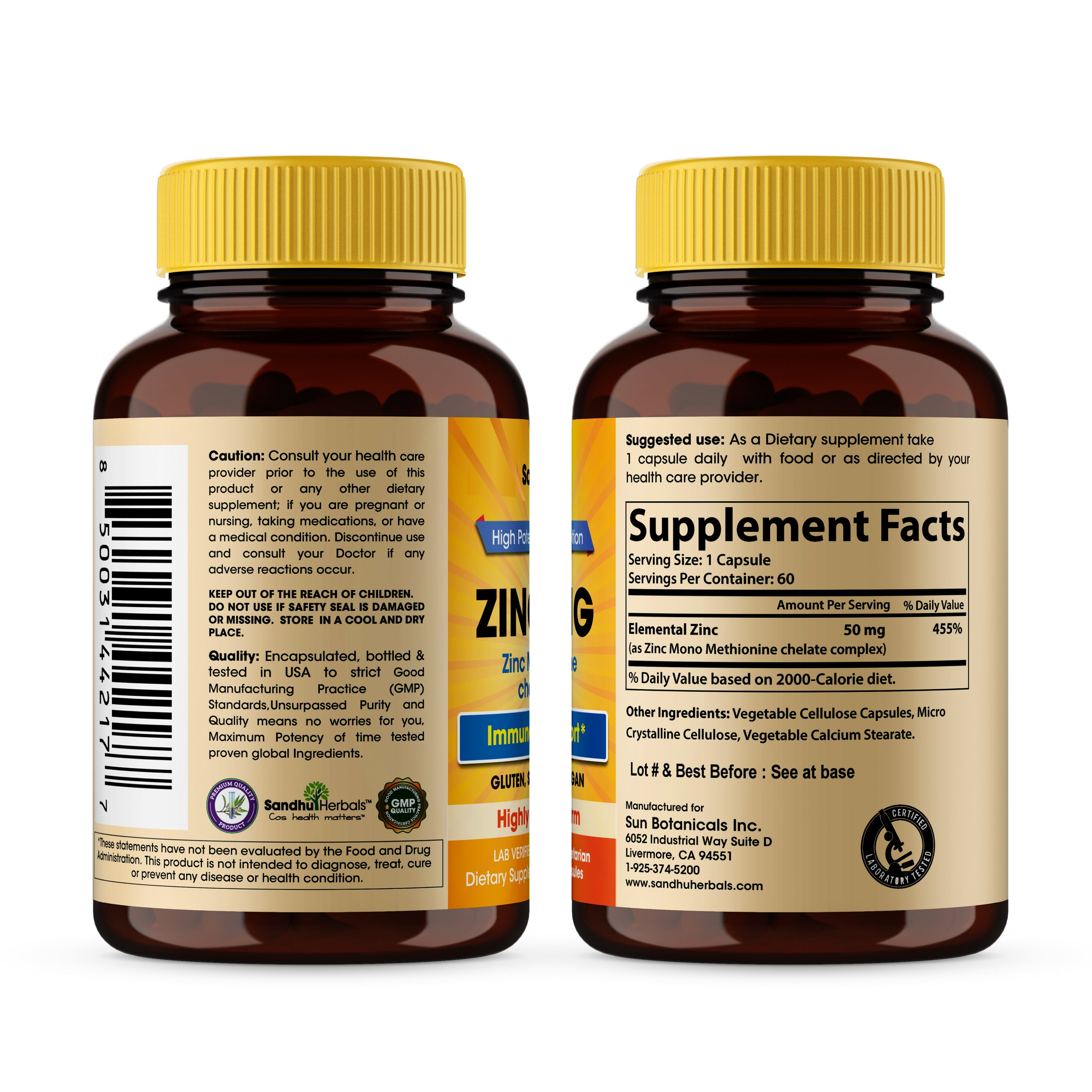 Zinc 50 mg Capsules 60 Ct – sandhuherbals